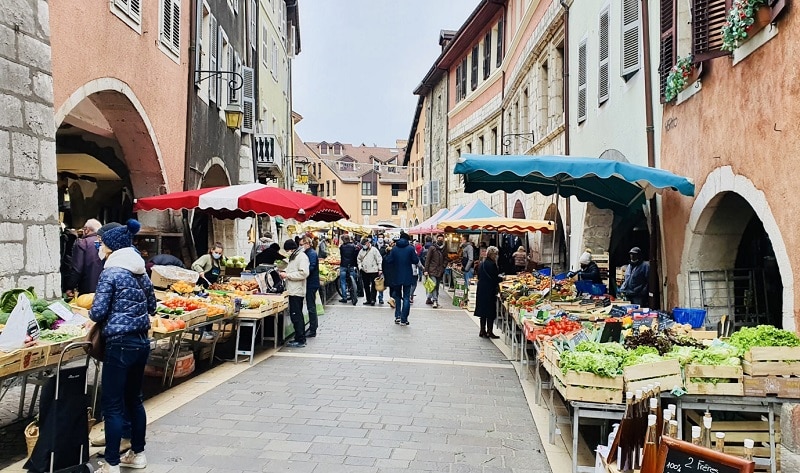 The markets of Annecy