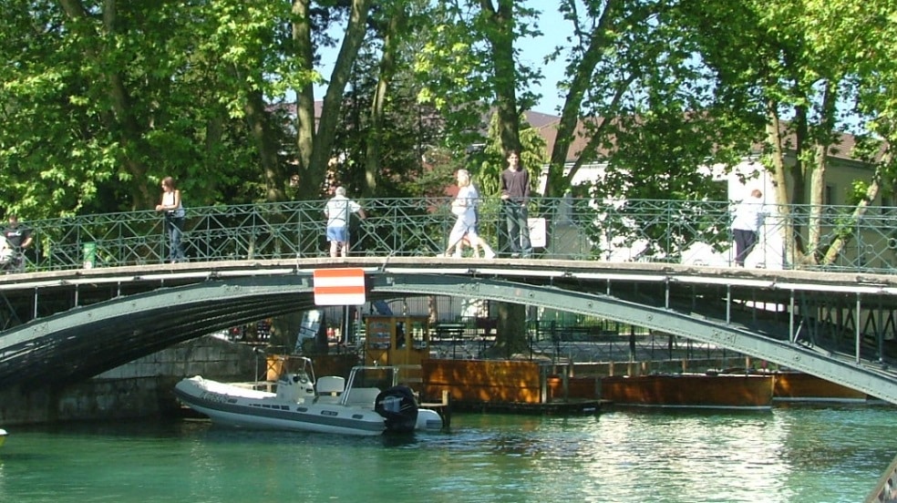 The Pont des Amours, a must-see place on Lake Annecy