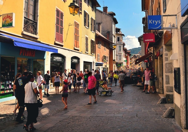 Stad Annecy in de Haute Savoie